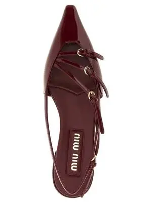 Miu Miu Patent Leather Slingback Shoes