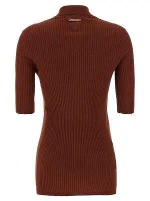 Prada Ribbed Polo Shirt