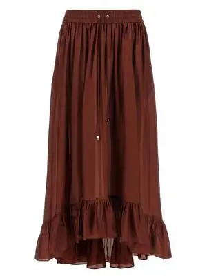 Zimmermann Aster Silk Habotai Skirt
