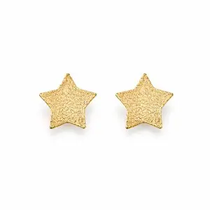 SILVER MOON Plated Sterling Silver Star Earrings - Gold