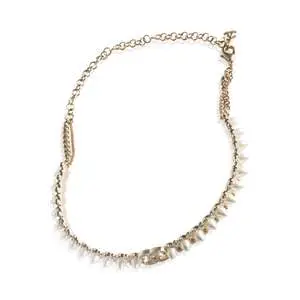 Chanel Gold Plated Faux Pearl Studded Chain Necklace