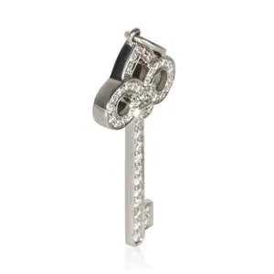 Tiffany & Co. Diamond Mini Fleur De Lis Key Pendant