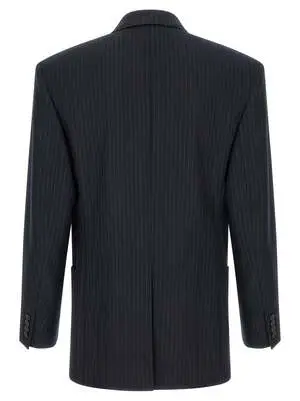 Saint Laurent Pinstriped Double-breasted Blazer