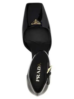 Prada Logo Patent Pumps