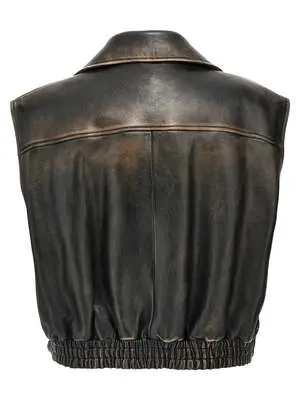 Miu Miu Logo Nappa Vest