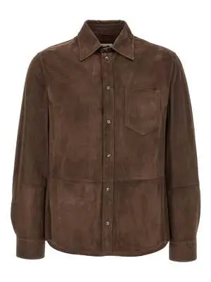 Brunello Cucinelli Suede Overshirt - Brown