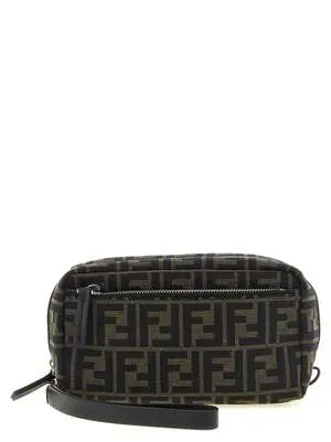 Fendi Small Double Zip Beauty - Brown