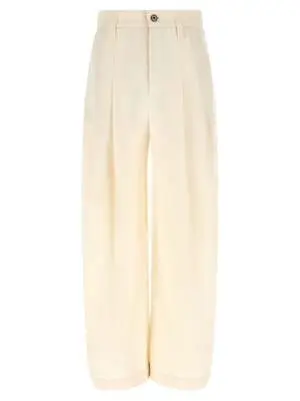 Brunello Cucinelli Palazzo Pants - White