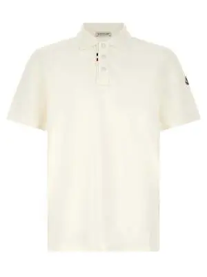 Moncler Logo Patch Polo Shirt - White