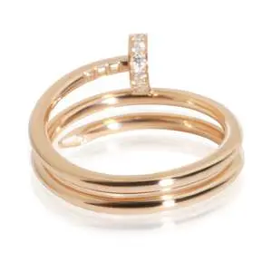 Cartier Rose Gold Diamond Double Small Model Juste Un Clou Ring