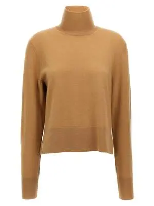 TOTEME Cropped Turtleneck' Turtleneck Sweater - Cream