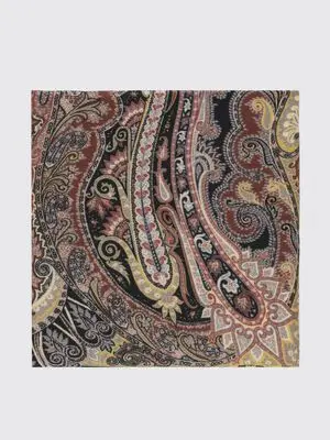 Etro 100% Cashmere Paisley Print Scarf With Fringed Edges