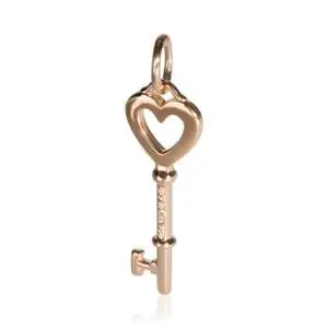 Tiffany & Co. Rose Gold Heart Key Pendant
