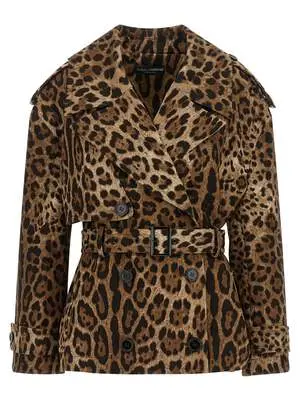 Dolce & Gabbana Leo' Trench Coat - Brown