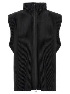Issey Miyake Monthly Colors: April' Vest - Black