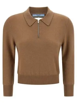 Prada Wool Polo Shirt - Cream