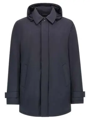 Herno Removable Hood Parka - Blue