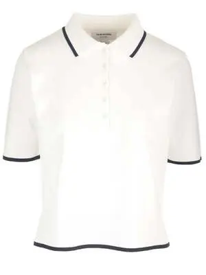 Thom Browne Boxy Fit Polo Shirt - White