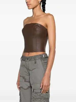 Amiri Leather Bustier