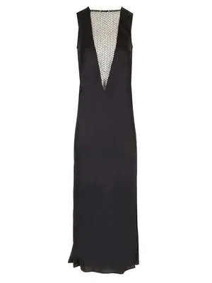 ROTATE BY BIRGER CHRISTENSEN Satin Long Dress - Black