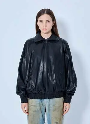 Acne Studios Leather Bomber Jacket