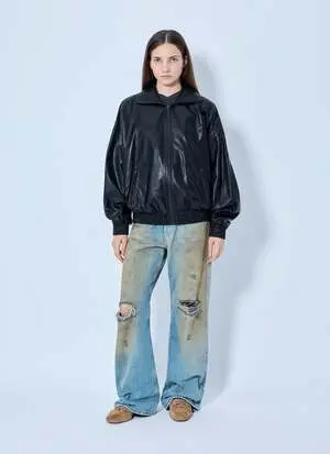 Acne Studios Leather Bomber Jacket