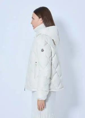 Moncler Arvouin Hooded Diamond-quilted Short Down Jacket - Multicolor