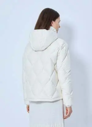 Moncler Arvouin Hooded Diamond-quilted Short Down Jacket - Multicolor