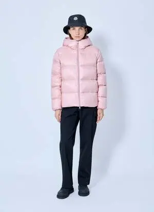 Moncler Feligule Hooded Short Down Jacket - Pink