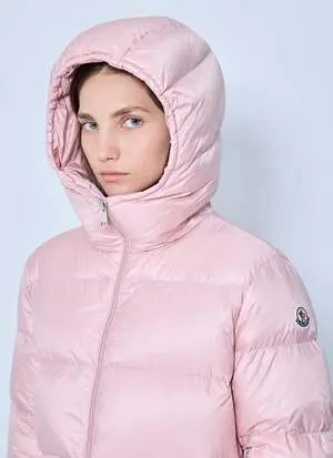 Moncler Feligule Hooded Short Down Jacket - Pink