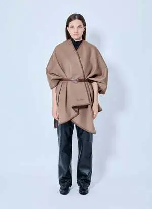 Max Mara Belted Wool Wrap - Cream