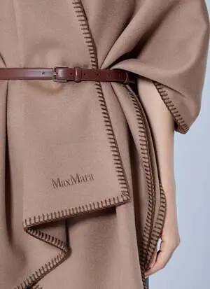 Max Mara Belted Wool Wrap - Cream