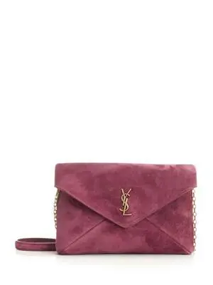 Saint Laurent Small Cassandre Chain Clutch - Red