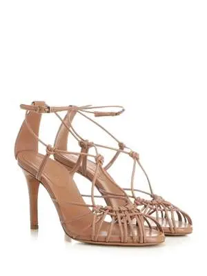 FORTE_FORTE Nappa Leather Thin Heel Sandals