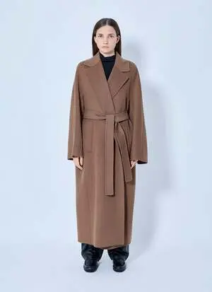 Max Mara Belted Wool Coat - Multicolor