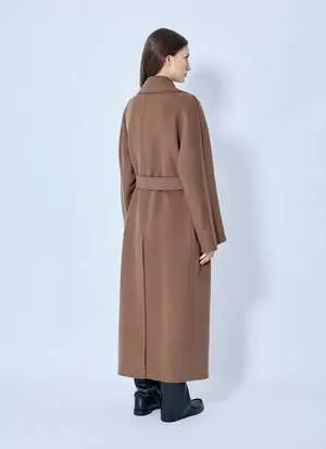 Max Mara Belted Wool Coat - Multicolor