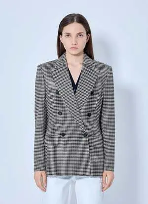 Max Mara Double-breasted Houndstooth Blazer