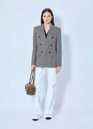 Max Mara Double-breasted Houndstooth Blazer
