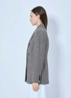 Max Mara Double-breasted Houndstooth Blazer