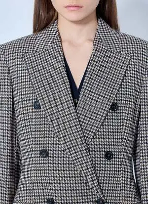 Max Mara Double-breasted Houndstooth Blazer