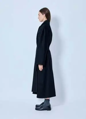 Max Mara Belted Cashmere Coat - Black