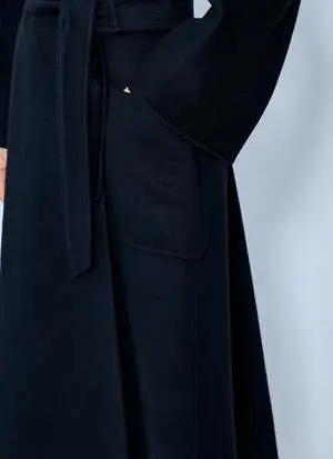 Max Mara Belted Cashmere Coat - Black