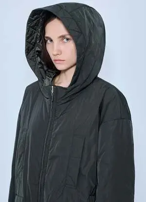 Max Mara Hooded Quilted Coat - Multicolor