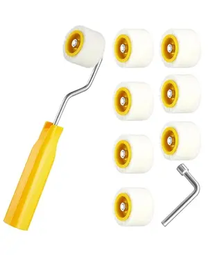 XDOVET Mini Paint Roller Touch Up Trim Edge Corner Brush Window Frame - Yellow