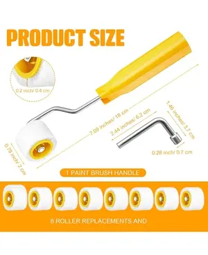 XDOVET Mini Paint Roller Touch Up Trim Edge Corner Brush Window Frame