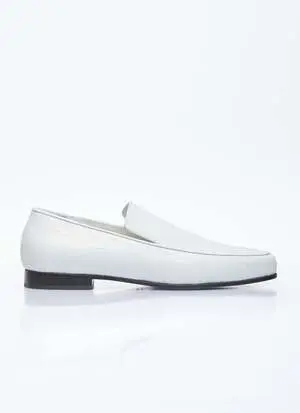 TOTEME Croco Oval Loafers - White