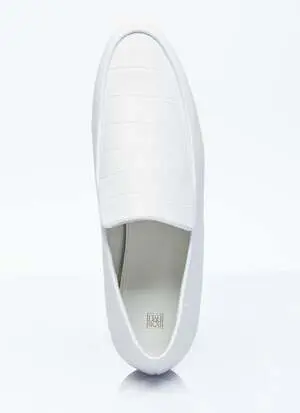 TOTEME Croco Oval Loafers