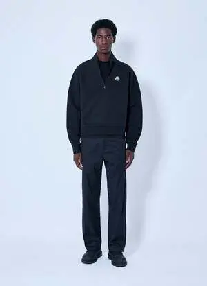 Moncler Half-zip Sweatshirt With Logo Patch