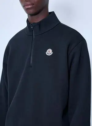 Moncler Half-zip Sweatshirt With Logo Patch
