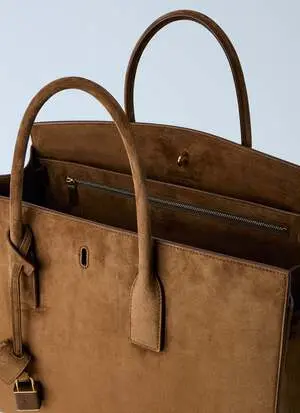 Saint Laurent Sac De Jour Suede Handbag
